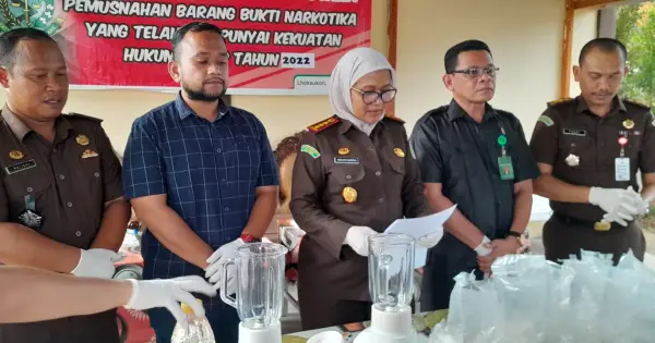Kejari Aceh Utara Musnahkan Barang Bukti Narkotika Senilai Rp 8 Miliar