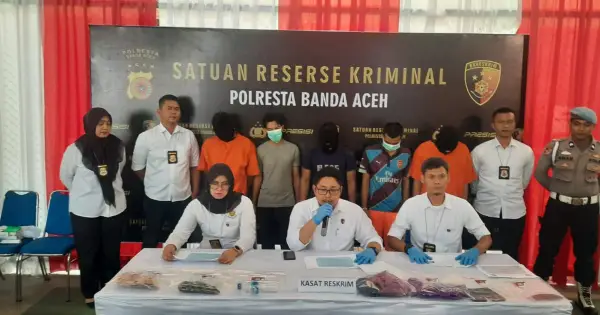 Lima Pelaku Kekerasan Seksual Ditangkap Satreskrim Polresta Banda Aceh