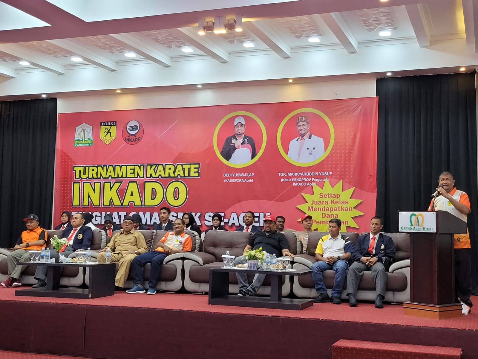 Buka Turnamen Karate Inkado Tingkat SMA dan SMK, Ketua Inkado Aceh ...