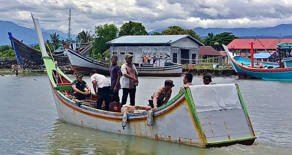 Perahu Ditemukan Terbalik, Diduga Nelayan di Pijay Hilang
