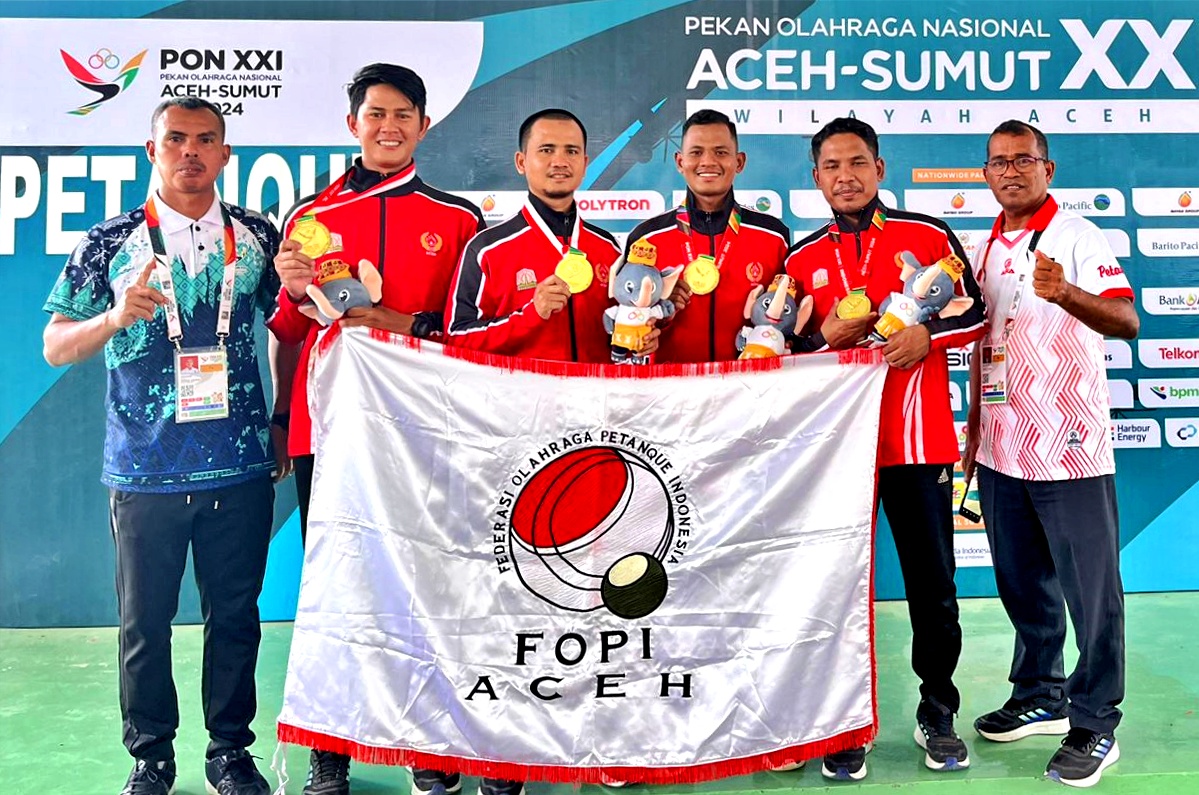 Aceh Tambah Tiga Medali Pada Cabor Petanque PON XXI